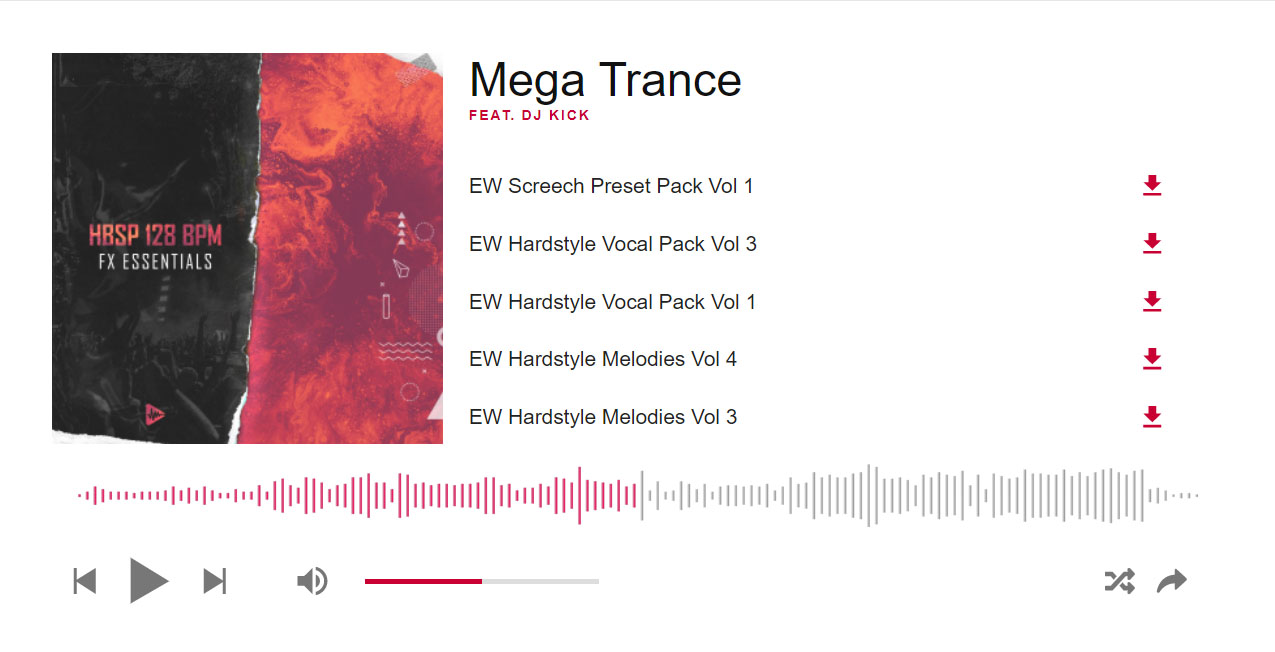 Audio Playlist Widget - Flightdeck Media Apps